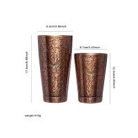 China SS304 Brushed Copper Cocktail Shaker Set 28oz 18oz Boston Shaker Bar Kit for sale