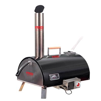 China Semicircular Wood Pellet Pizza Oven 12 Inch Stone Automatic Rotatable Outdoor for sale