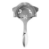 China Silver Stainless Steel Bar Strainer Bartender Tool For Cocktail Shaker for sale