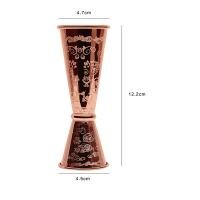 China 304 Stainless Steel Cocktail Jigger 1/2 oz 3/4 oz Etched Bar Measure for sale