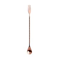 China Food Grade Stainless Steel Cocktail Mixing Spoon 30cm Spiral Handle for sale