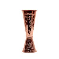 China 18/8 Stainless Steel 7 Piece Baroque Etched Cocktail Shaker Set Antique Copper for sale