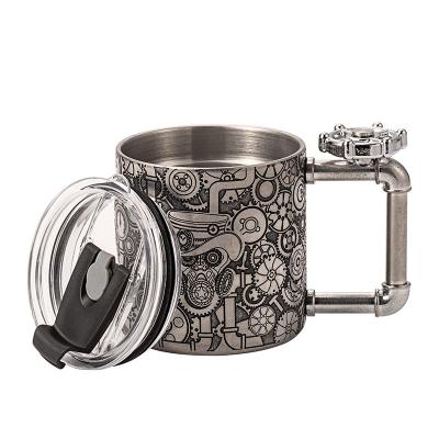 China 18/8 Stainless Steel Insulated Coffee Mug 12oz 14oz with Gyroscope Stress Relief Design for sale