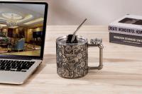 China Stainless Steel 304 Insulated Coffee Mug 12oz 14oz BPA Free Gyro Handle for sale