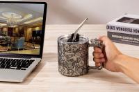 China 18/8 Stainless Steel Insulated Coffee Mug 12oz 14oz with Gyroscope Stress Relief Design for sale