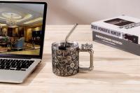 China Stainless Steel Double Wall Vacuum Insulated Coffee Mug 12oz 14oz Unbreakable Gyro Handle for sale