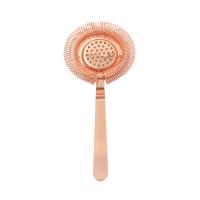 China 18/8 Stainless Steel 304 Copper Plated Bar Strainer 100PCS MOQ for Bartending for sale