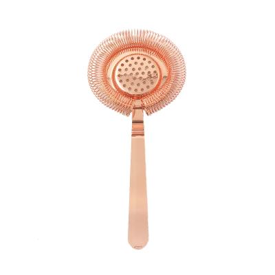 China 18/8 Stainless Steel 304 Copper Plated Bar Strainer 100PCS MOQ for Bartending for sale