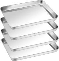 China Durable SS 201 Oven Baking Tray Baking Cookie Sheets Non Toxic for sale