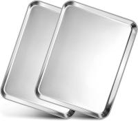 China Durable SS 201 Oven Baking Tray Baking Cookie Sheets Non Toxic for sale