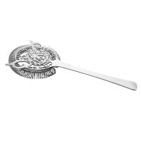 China Tiger Design 304 Stainless Steel Cocktail Strainer 9.5x22.2cm with Tight Spring for sale