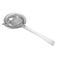 China Tiger Design 304 Stainless Steel Cocktail Strainer 9.5x22.2cm with Tight Spring for sale