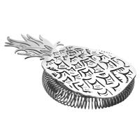 China 304 Stainless Steel Hawthorne Cocktail Strainer with Pineapple Design 8.2x16cm for sale