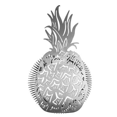 China 304 Stainless Steel Hawthorne Cocktail Strainer with Pineapple Design 8.2x16cm for sale