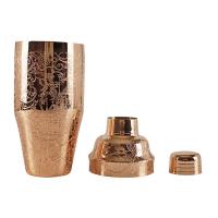 China Etched Stainless Steel Cocktail Shaker 550ml Barware Sedex 4P for Bartending for sale