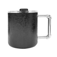 China Black Stainless Steel Coffee Mug 12oz 14oz Double Wall Insulated Tumbler with Handle for sale