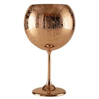 China Copper Plated Stainless Steel 304 Wine Goblets 250ml Etched Baroque Drinkware for Wedding Party for sale