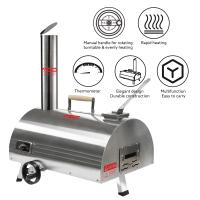 China 12 Inch Automatic Rotating Outdoor Pizza Oven Portable Wood Fired Pizza Grill Oven for sale