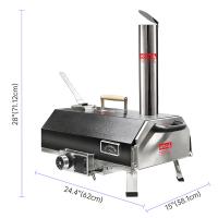 China Automatic Rotating Wood Pellet Fired Outdoor Pizza Oven 12 Inch Stone Baked Portable Camping for sale