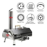China Automatic Rotating Wood Pellet Fired Outdoor Pizza Oven 12 Inch Stone Baked Portable Camping for sale