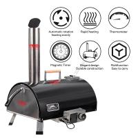 China Semicircular Wood Pellet Pizza Oven 12 Inch Stone Automatic Rotatable Outdoor for sale