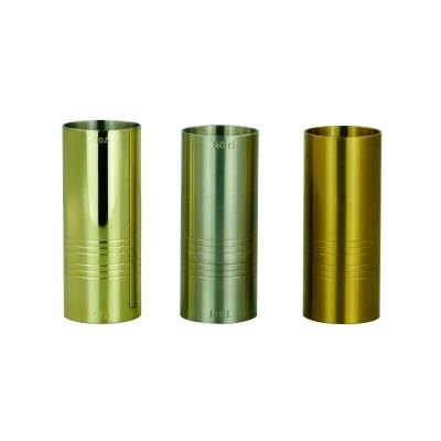 China Stainless Steel Cocktail Jigger 304 Straight Measuring Cup 30ml 60ml Bar Tool for sale