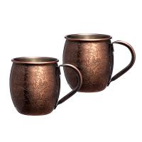 China Copper Stainless Steel Moscow Mule Cup 18oz with Handle for Office Cafeteria for sale