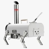 China Outdoor Wood Fired Pizza Oven Stainless Steel 62.5x46x78cm for Camping Party for sale