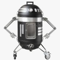 China Portable Stainless Steel Outdoor Barbecue Smoker Grill 43x97cm with Precise Temperature Control for sale