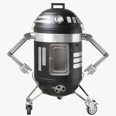China Portable Stainless Steel Outdoor Barbecue Smoker Grill 43x97cm with Precise Temperature Control for sale