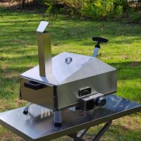 China 12 Inch Stainless Steel Outdoor Wood Pellet Pizza Oven with Thermometer Pizza Stone for sale
