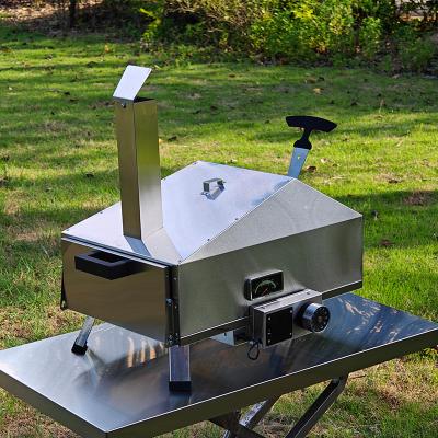 China 12 Inch Stainless Steel Outdoor Wood Pellet Pizza Oven with Thermometer Pizza Stone for sale