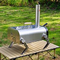 China Outdoor 12 Inch Wood Fired Pizza Oven Stainless Steel Portable Pellet Stove for Camping for sale