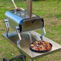 China Outdoor 12 Inch Wood Fired Pizza Oven Stainless Steel Portable Pellet Stove for Camping for sale