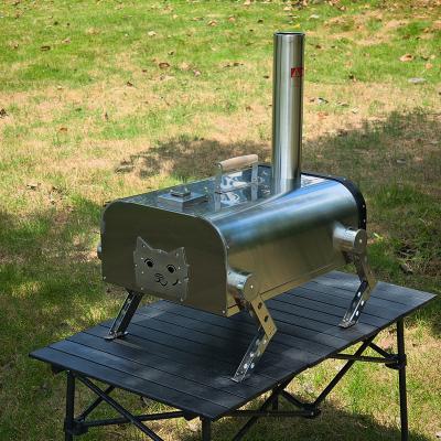 China Outdoor Wood Pellet Pizza Oven 12 Inch with Rotatable Stone Portable Stainless Steel 500°C for sale