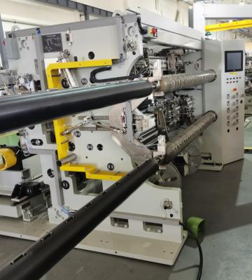 China Colorful Touch Screen White Slitter Rewinder Machine for sale