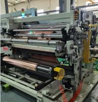 China Min. 10mm Scrap Edge Width White Slitting Rewinder Machine Substrate PET+Cu OPP+Cu for sale