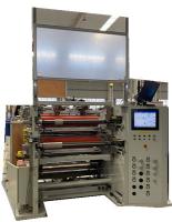 China Servo Motor Driven Paper Slitter Rewinder Machine 120mm Automatic Roll Slitter for sale