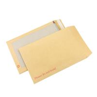 China Custom Size Shipping Envelope with Brown Kraft Paper and Grey Board Back Protection for sale