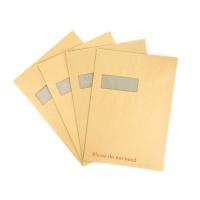 China Custom Size Shipping Envelope with Brown Kraft Paper and Grey Board Back Protection for sale