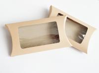 China Window View Custom Logo Printing Kraft Pillow Gift Boxes for Candy Snack Jewelry Accessories for sale