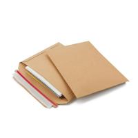 China Convenient and Durable Delivery Package Recycled Kraft Expandable Rigid Mailer for Books for sale