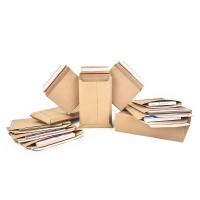 China Convenient and Durable Delivery Package Recycled Kraft Expandable Rigid Mailer for Books for sale