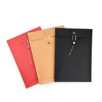 China Custom Size Brown Kraft Pocket Style Envelope without Gusset for Important Documents for sale