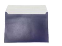 China Gift Envelope Foil Stamp Logo Printing A4 Invitation Blue Pearlescent Paper Envelope for sale