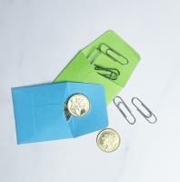 China Small Square Coin Envelopes Colour Paper Money Envelopes for Coin And Seed 2 x 2 inch for sale