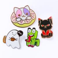 China Custom Logo Safety Pin Badge Hijab Hat Collar Clothes Lapel Pin Fashion Metal Badge Cartoon Anime Soft Hard Enamel Pin for sale
