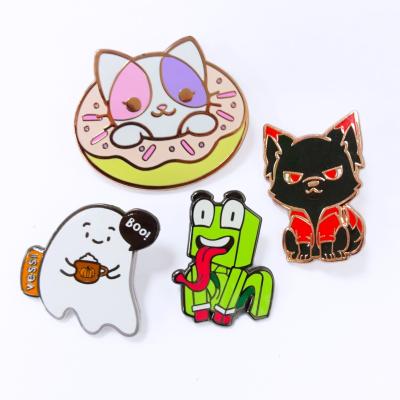 China Custom Logo Safety Pin Badge Hijab Hat Collar Clothes Lapel Pin Fashion Metal Badge Cartoon Anime Soft Hard Enamel Pin for sale