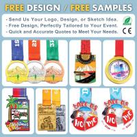 China Gold Zinc Alloy Sports Medal with  Custom 3d Metal Marathon Medal for sale