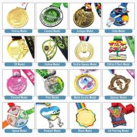 China Gold Zinc Alloy Sports Medal with  Custom 3d Metal Marathon Medal for sale